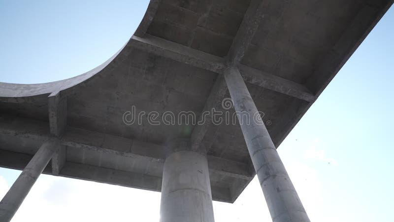 A Concrete Architectural Structure Positioned Beneath the Sky a Modern ...