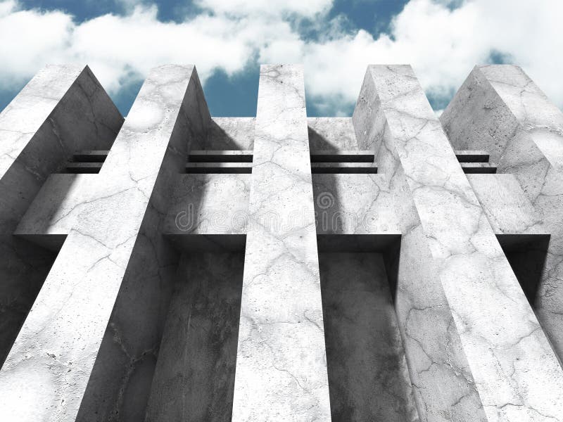 Concrete Architecture Background. Abstract Building Modern Design Stock ...