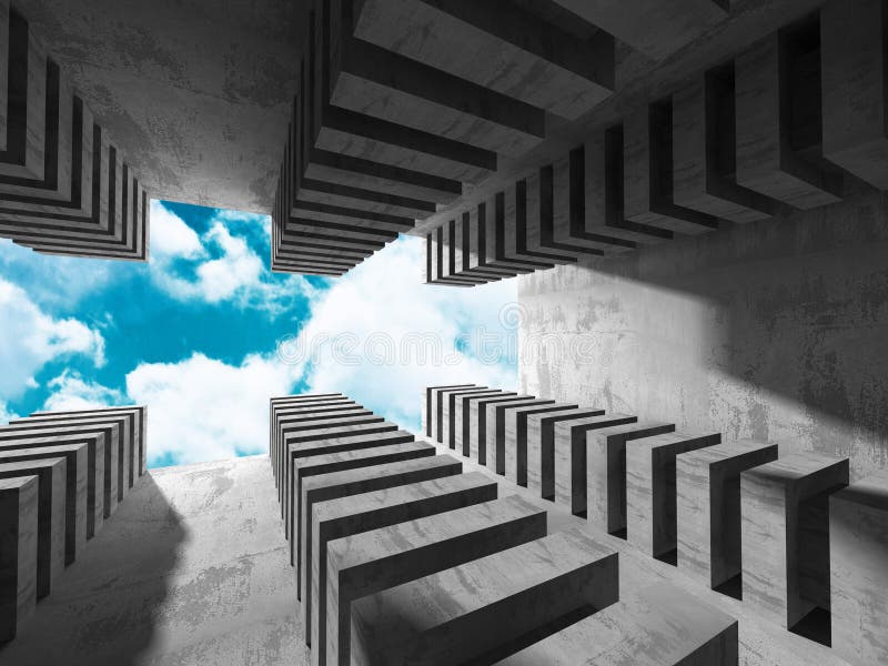 Concrete Architecture Background. Abstract Building Modern Stock ...