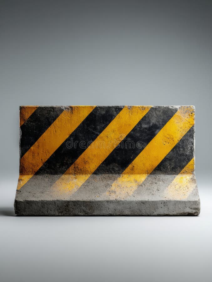 Temporary Concrete Barrier Road Divider in Yellow and Black Colors ...