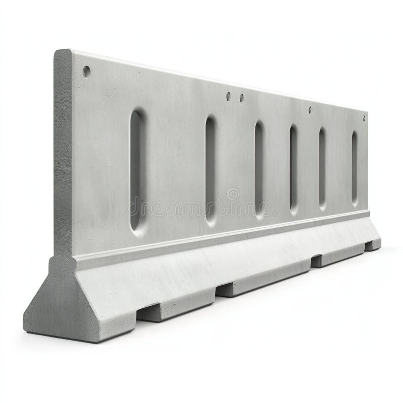Concrete Barrier 3D Model stock illustration. Illustration of concrete ...