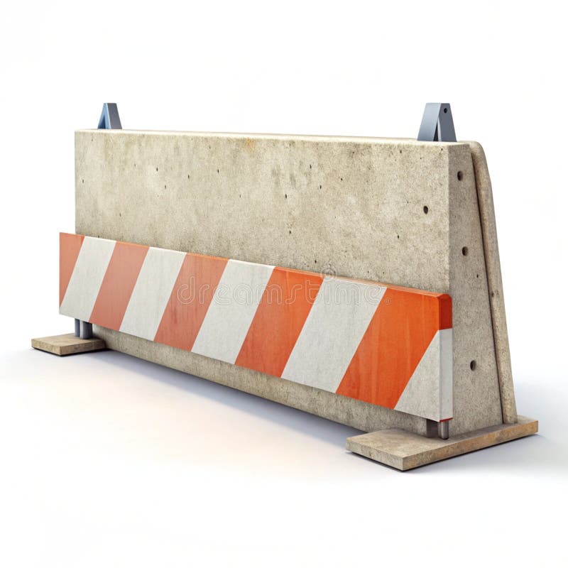 Concrete barrier isolated stock illustration. Illustration of table ...