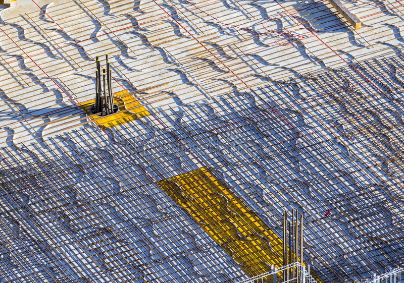 Concrete Baseplate at a Construction Site Stock Image - Image of ...