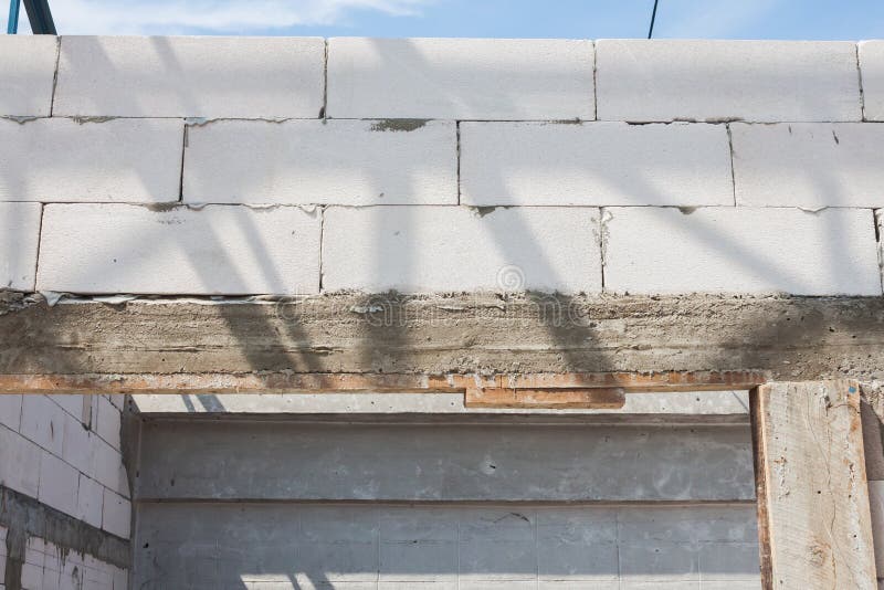 Concrete Beam Wall Of Arch Concrete Door Stock Image - Image of believe ...