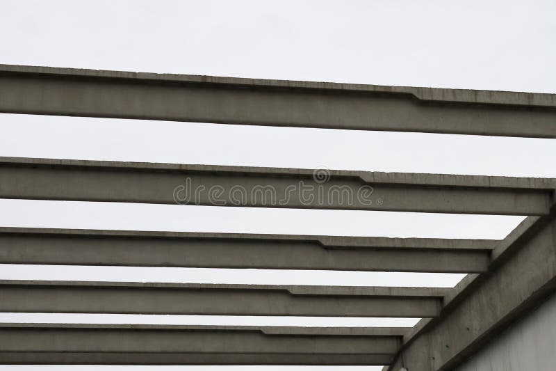 Concrete Beams on the Roof Structure, View from Below. Stock Photo ...
