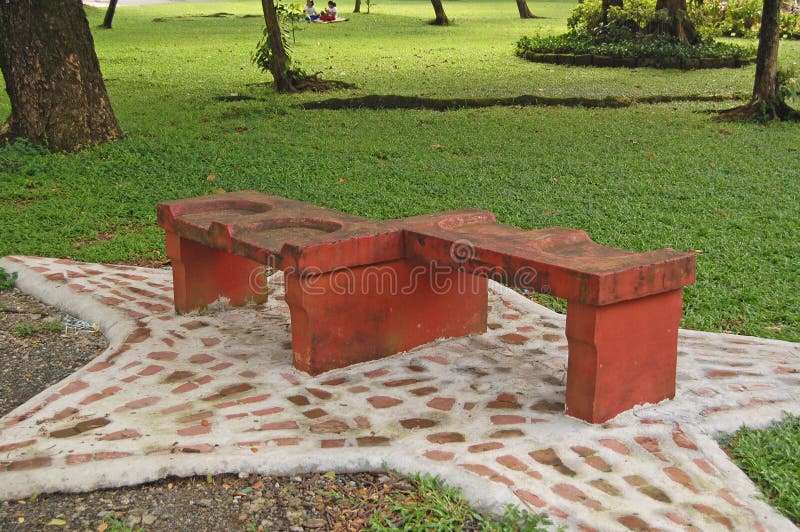 Concrete Bench at University of the Philippines in Diliman, Quezon City ...