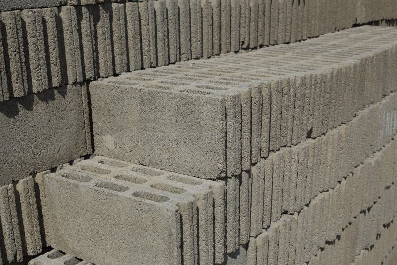 Concrete block stock image. Image of pile, site, bricklayer - 96818417