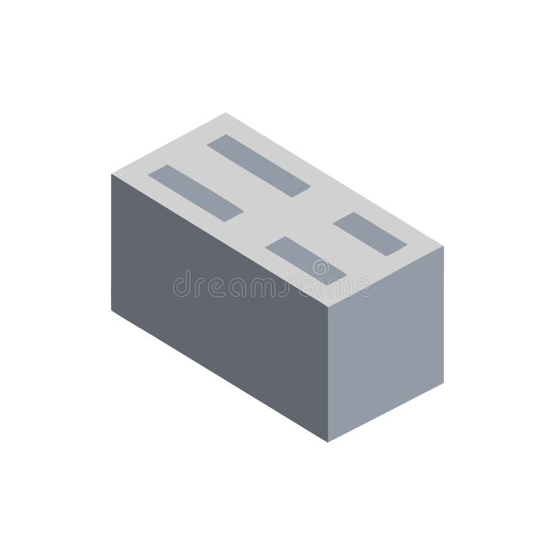 Concrete Block Icon for Construction Stock Illustration - Illustration ...