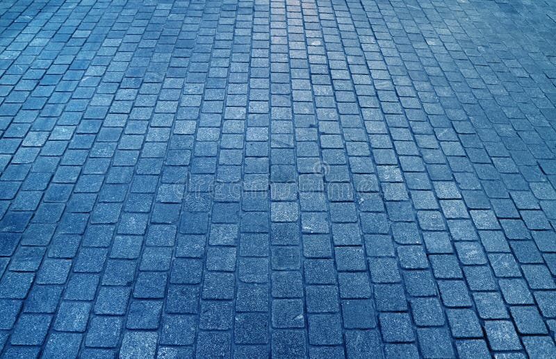 Concrete Block Paved Walkway in Blue Color, for Background Stock Photo ...