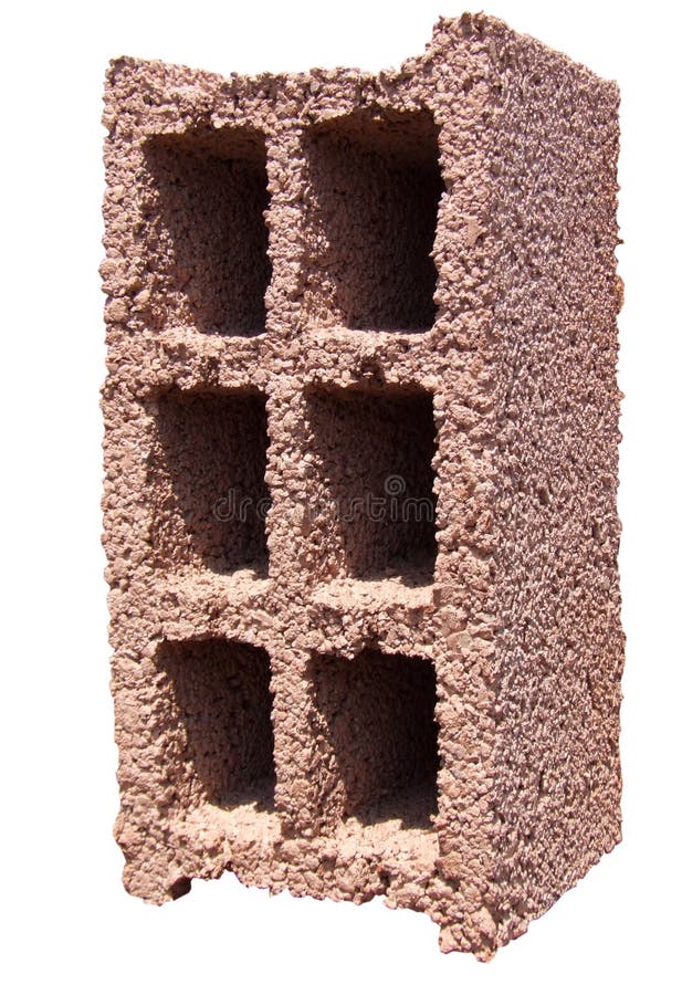 Concrete Block - Red Orange Stock Photo - Image of sand, architecture ...