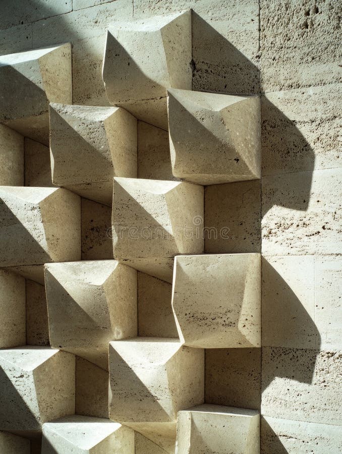 Concrete Block Wall Close Up Stock Photo - Image of rough, structure ...