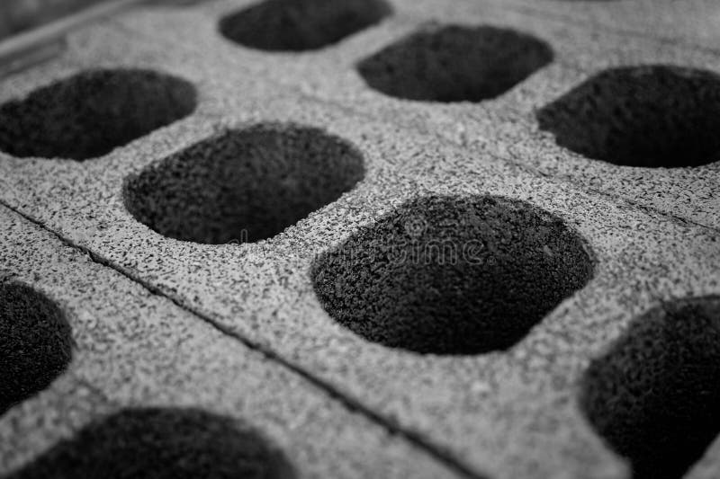 Concrete Blocks with Holes Stacked on Top of Each Other Stock Photo ...