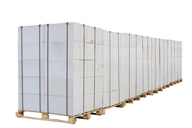 Concrete Blocks on the Pallet. Stock Photo - Image of material ...