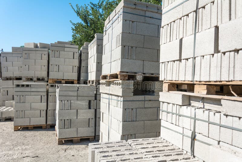 Concrete blocks stock image. Image of cube, grey, outdoor - 98645643