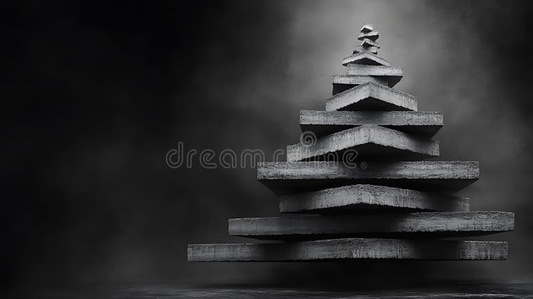 Concrete Blocks Pyramid, Smoky Studio, Levitation, Growth Stock ...