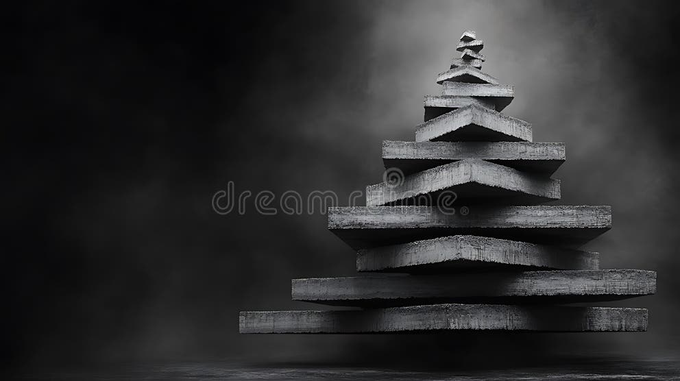 Concrete Blocks Pyramid, Smoky Studio, Levitation, Growth Stock ...