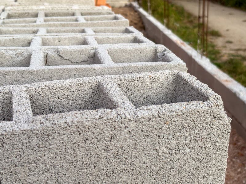 Concrete Blocks Construction and Building Materials Cement Block Stock ...