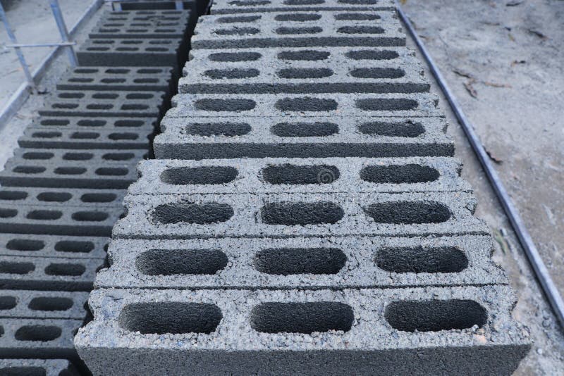 Concrete Blocks Stacking on the Floor Stock Photo - Image of blocks ...