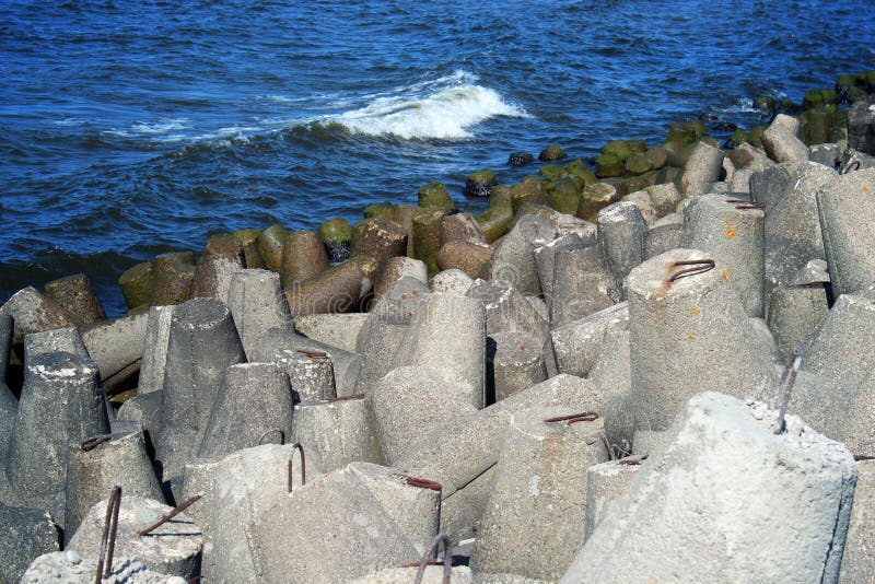 Breakwater Blocks at Churchill Barriers, Orkneys Stock Photo - Image of ...