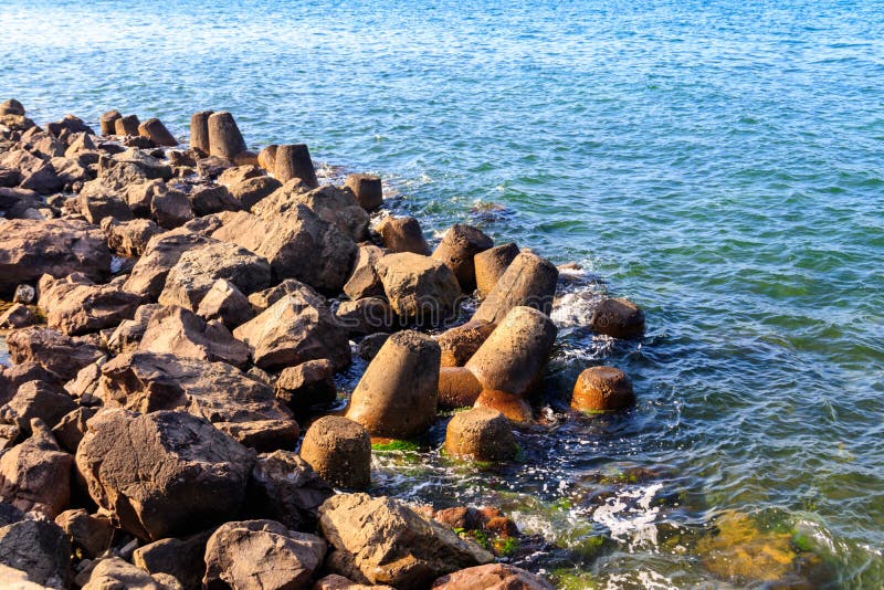 Concrete Breakwaters at Coast of the Black Sea. Protection for the ...