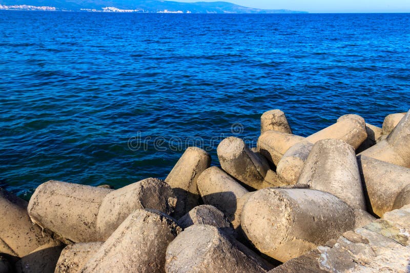 Concrete Breakwaters at Coast of the Black Sea. Protection for the ...