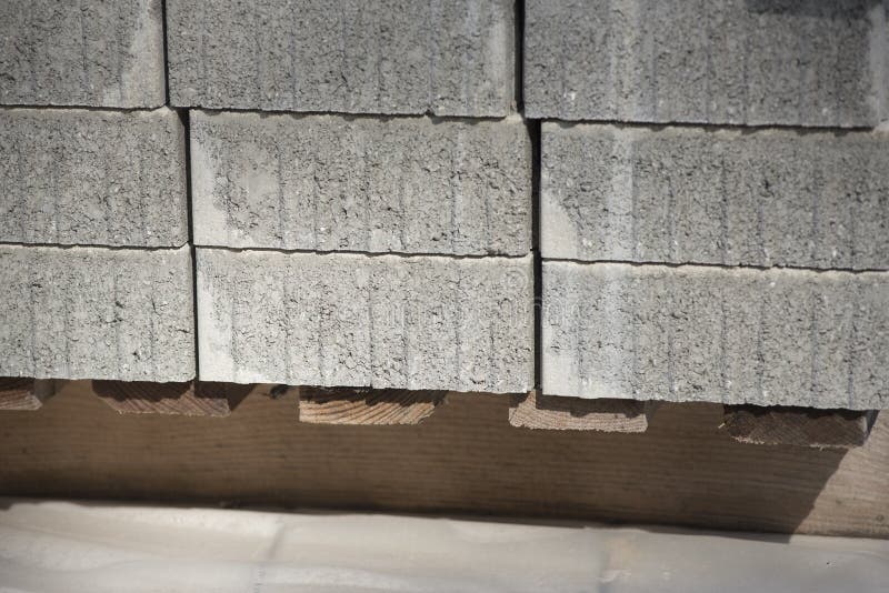 Concrete Brick As a Building Material Stock Photo - Image of materials ...