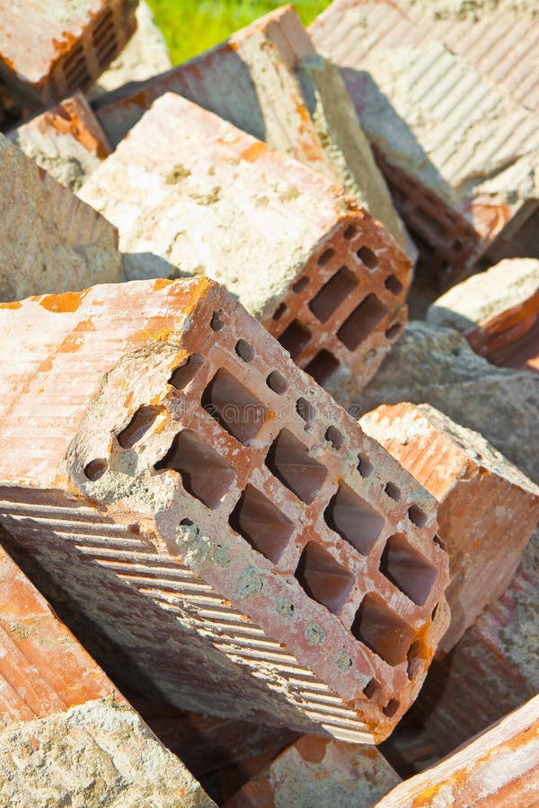 Concrete and Brick Rubble Debris on Construction Site after a ...