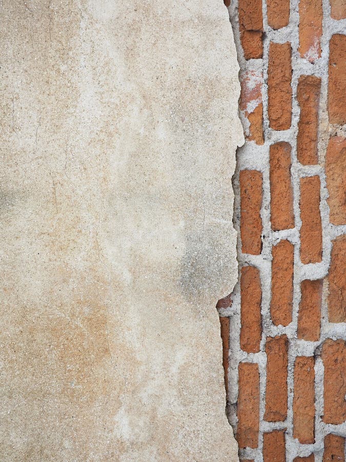 Concrete and Brick Wall for Background Stock Photo - Image of wallpaper ...