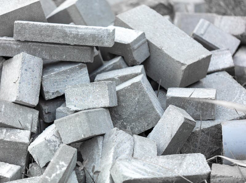 Concrete Bricks on the Ground Stock Photo - Image of building, outdoor ...