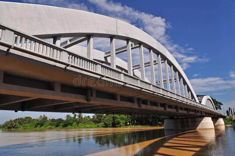Concrete bridge stock photo. Image of water, plants, construction ...