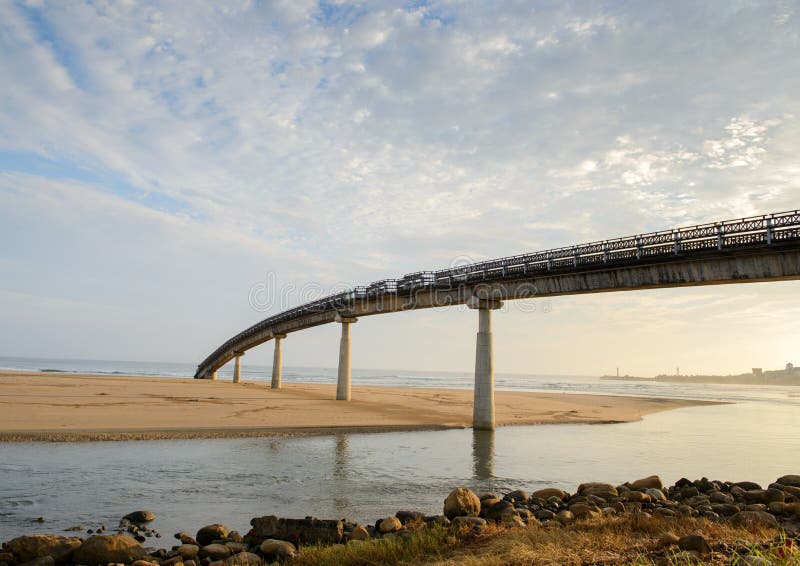Concrete Bridge on the Beach Stock Photo - Image of environmental ...
