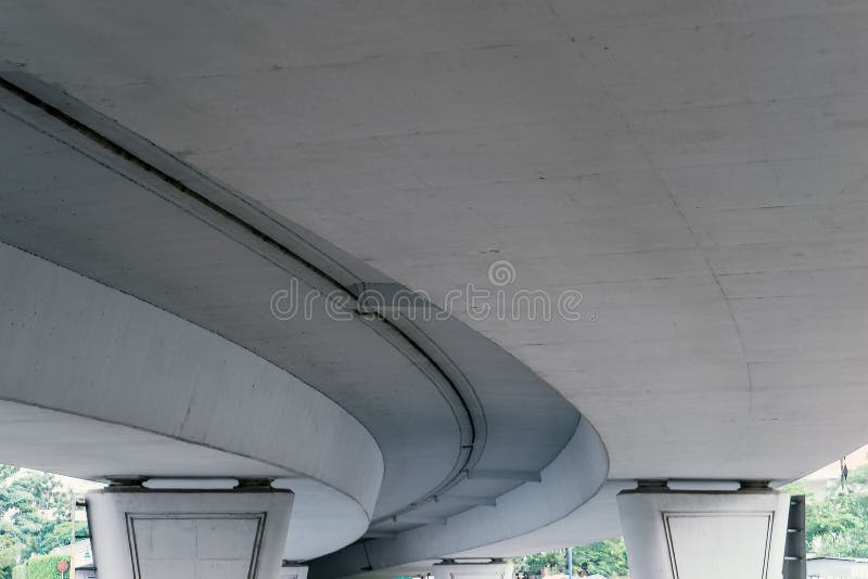 Concrete Bridge Bottom View Stock Image - Image of infrastructure ...