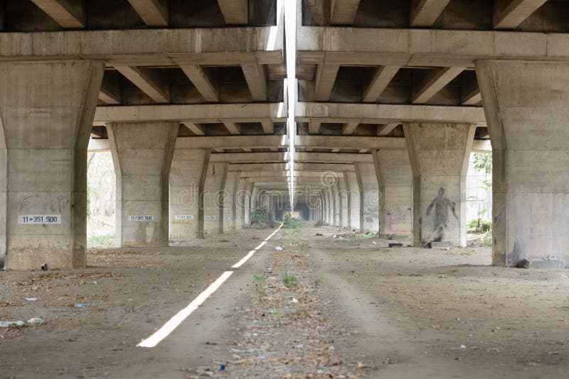 Under A Highway Bridge stock image. Image of highway - 121421675