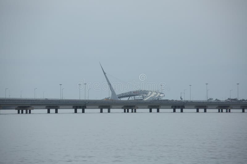 Sea, cross sea bridge editorial stock photo. Image of bridge - 364536568