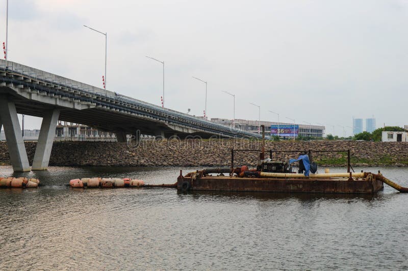 The Concrete Bridge Structure is Very Sturdy and Intersects with Other ...