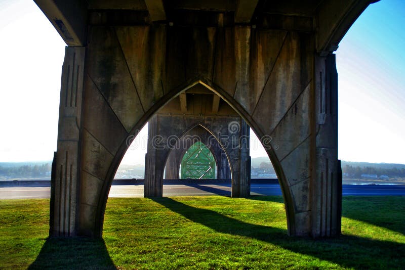 Concrete bridge supports stock image. Image of support - 3553971