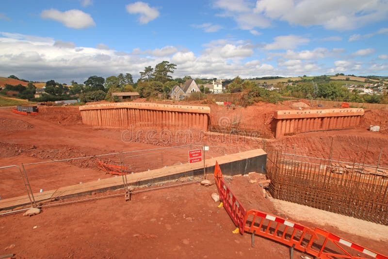 Bridge Supports Under Construction Stock Image - Image of devon, bridge ...
