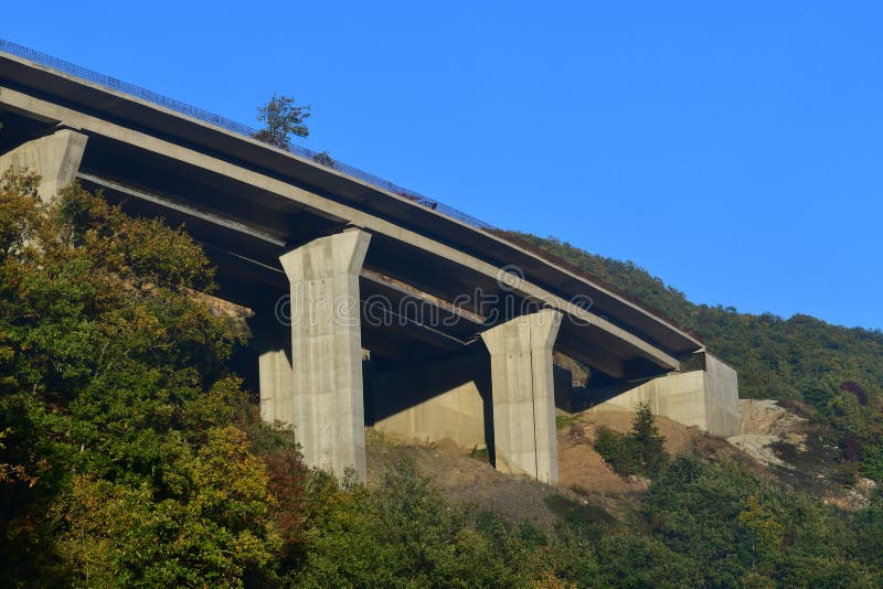 Concrete Bridges Under Construction Stock Photo - Image of reservoir ...