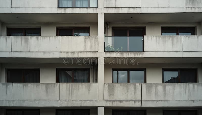Grey Concrete Brutalist Building Stock Illustrations – 721 Grey ...