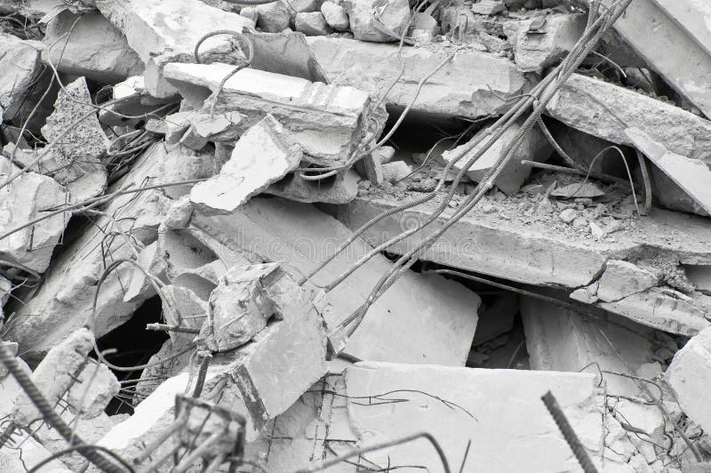 Concrete building ruins stock image. Image of construction - 60804017