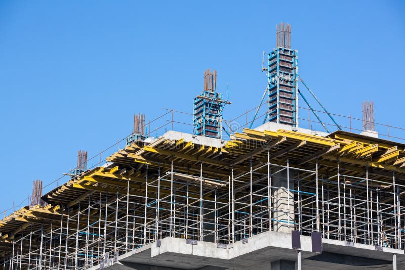 Concrete building under stock image. Image of site, contemporary - 41833417