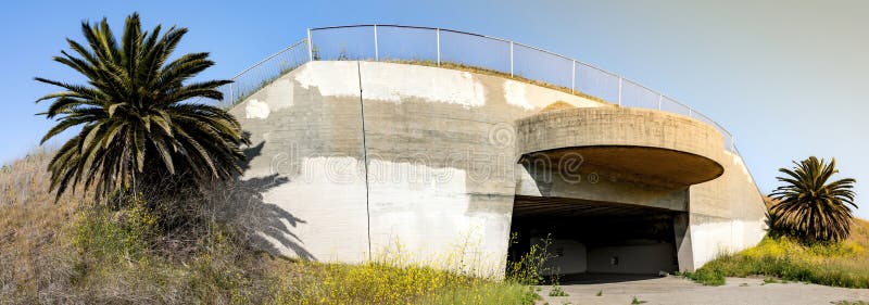 Vintage Abandoned Old Gun Housing from World War One and Two Era Stock ...