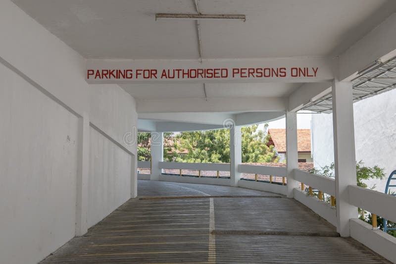 A Concrete Car Ramp Going Up an Indoor Carpark Stock Image - Image of ...