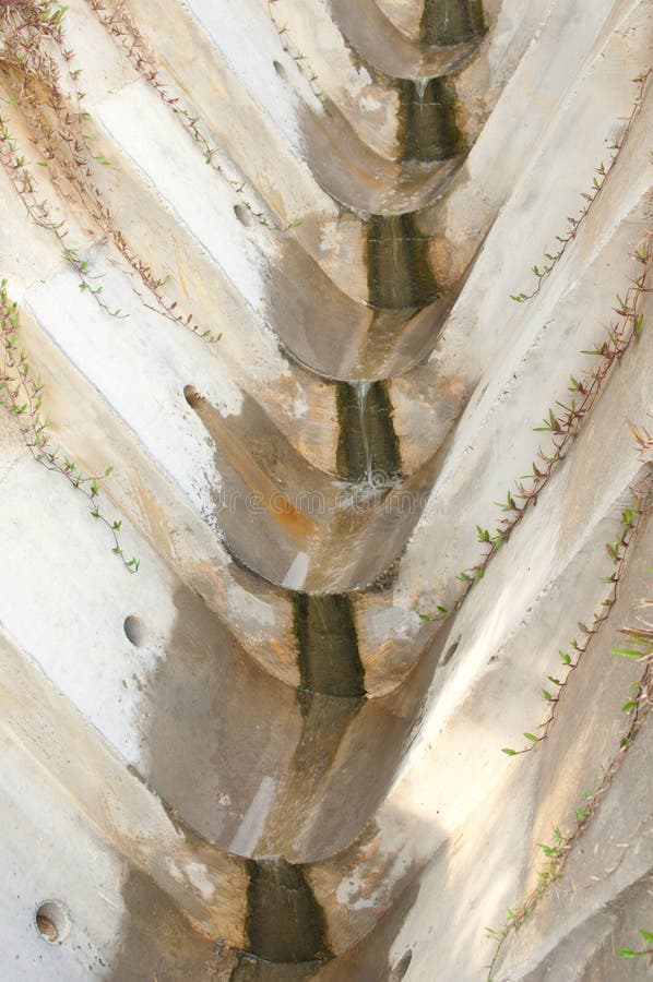 Concrete Cascade stock image. Image of slop, drain, drainage - 21486967