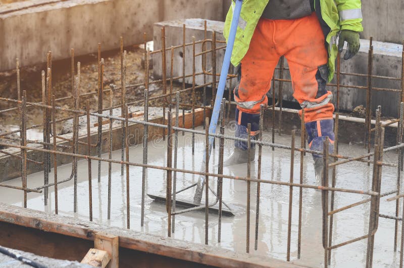Concrete Cast-in-place Work. Builder Level Wet Concrete. Concrete Works ...