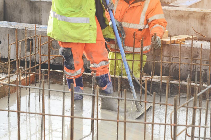 Concrete Cast-in-place Work. Builder Level Wet Concrete. Concrete Works ...