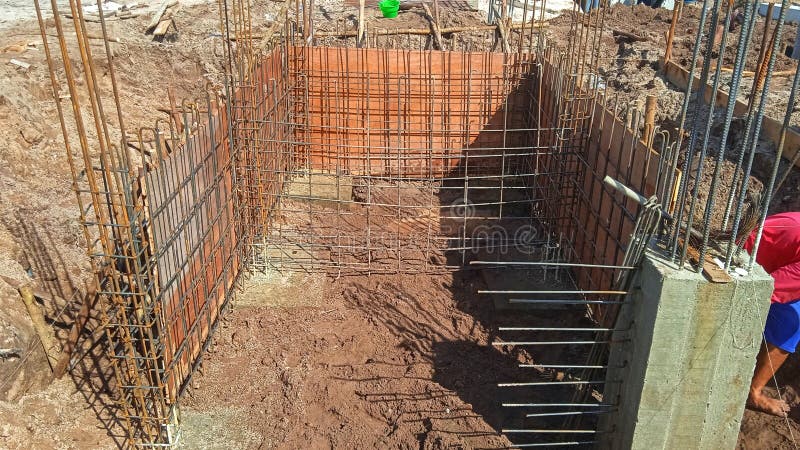 Concrete Casting on Footplate Reinforcement Bars at Industrial ...