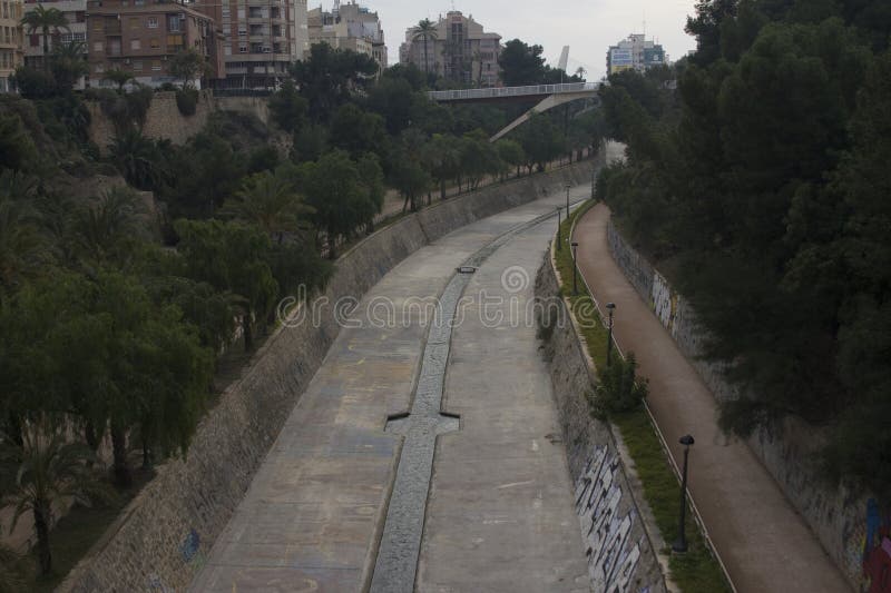 Concrete Channel with Low Water Flow in an Urban Setting. Engineered ...