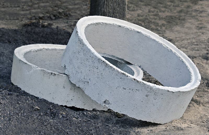 Concrete circle pit stock image. Image of production - 317843033