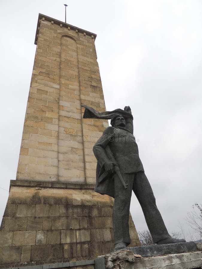 Concrete Monument To The Soviet Symbol Of The Sickle And Hammer ...